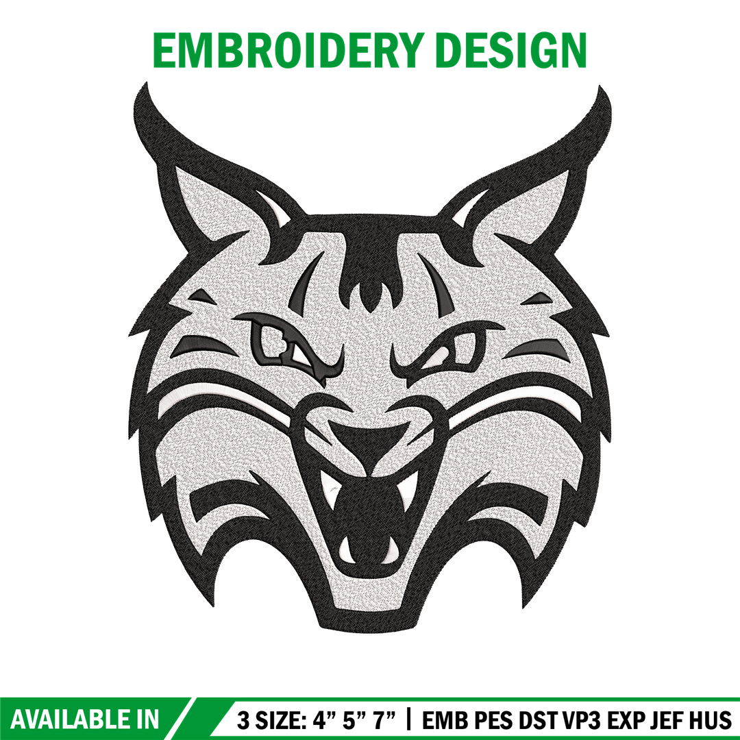 Quinnipiac Bobcats logo embroidery design, Sport embroidery, | Inspire ...