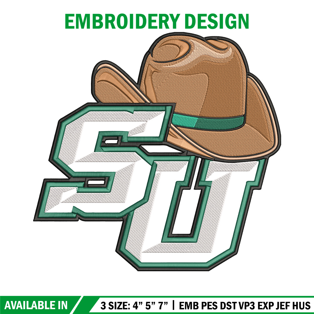 Stetson Hatters logo embroidery design, NCAA embroidery, Spo | Inspire Uplift