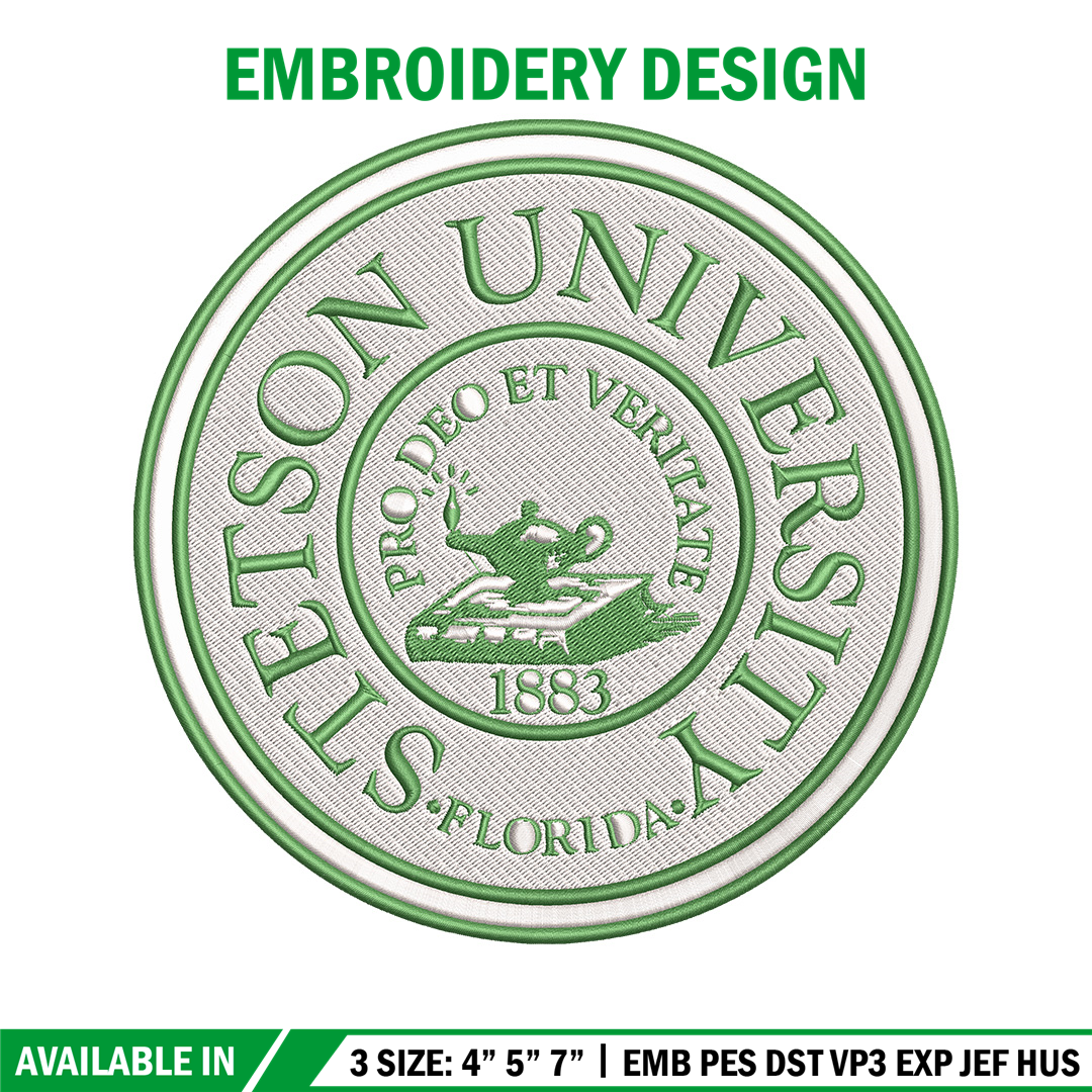 Stetson University logo embroidery design, NCAA embroidery, | Inspire ...