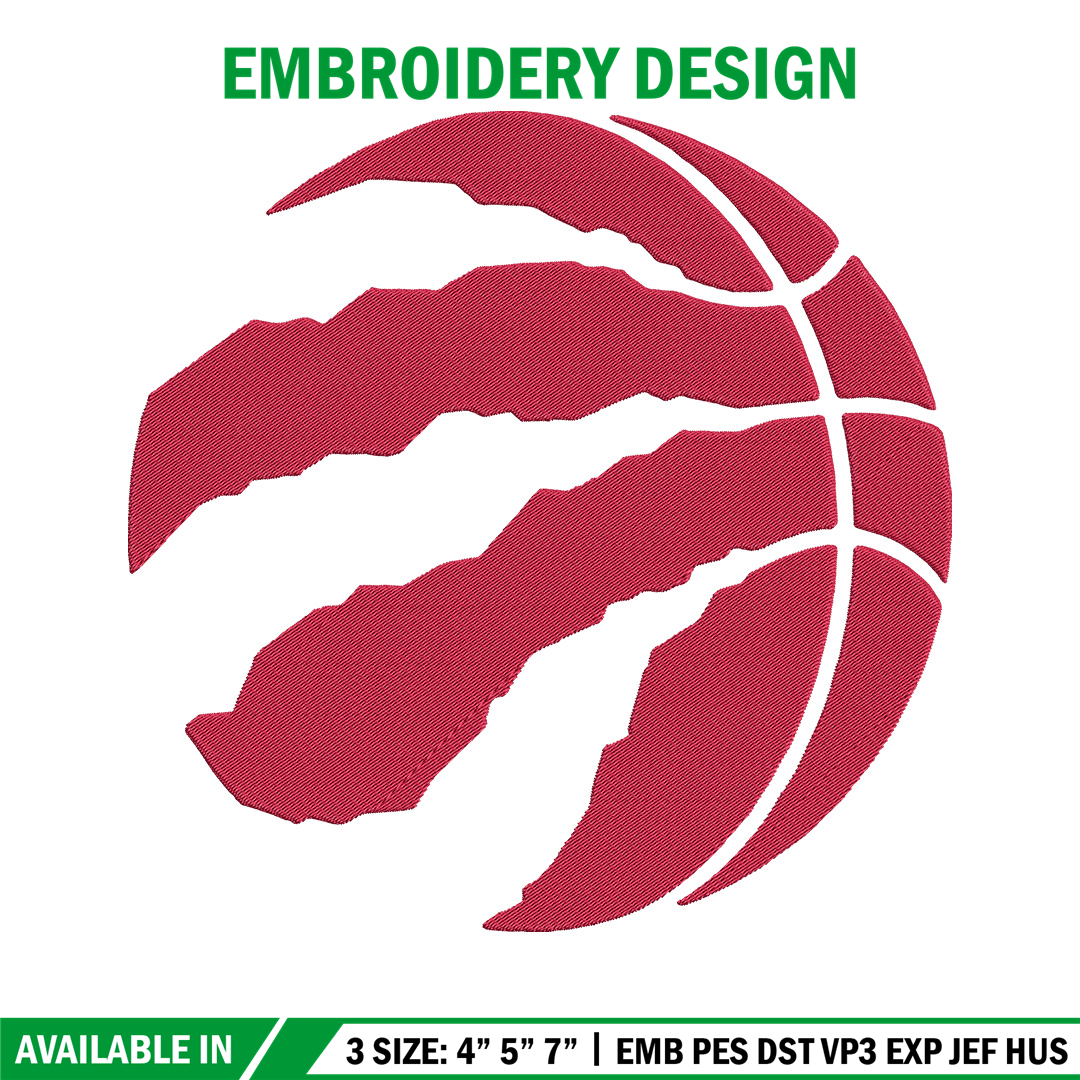 Toronto Raptors logo embroidery design, NBA embroidery, Spor | Inspire ...