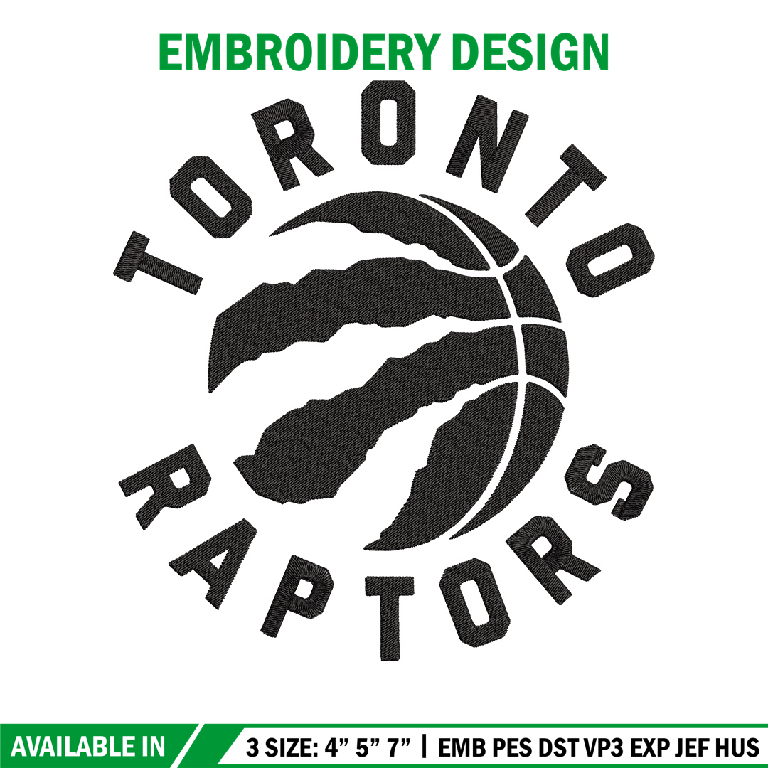 Toronto Raptors logo embroidery design, NBA embroidery, Spor | Inspire ...