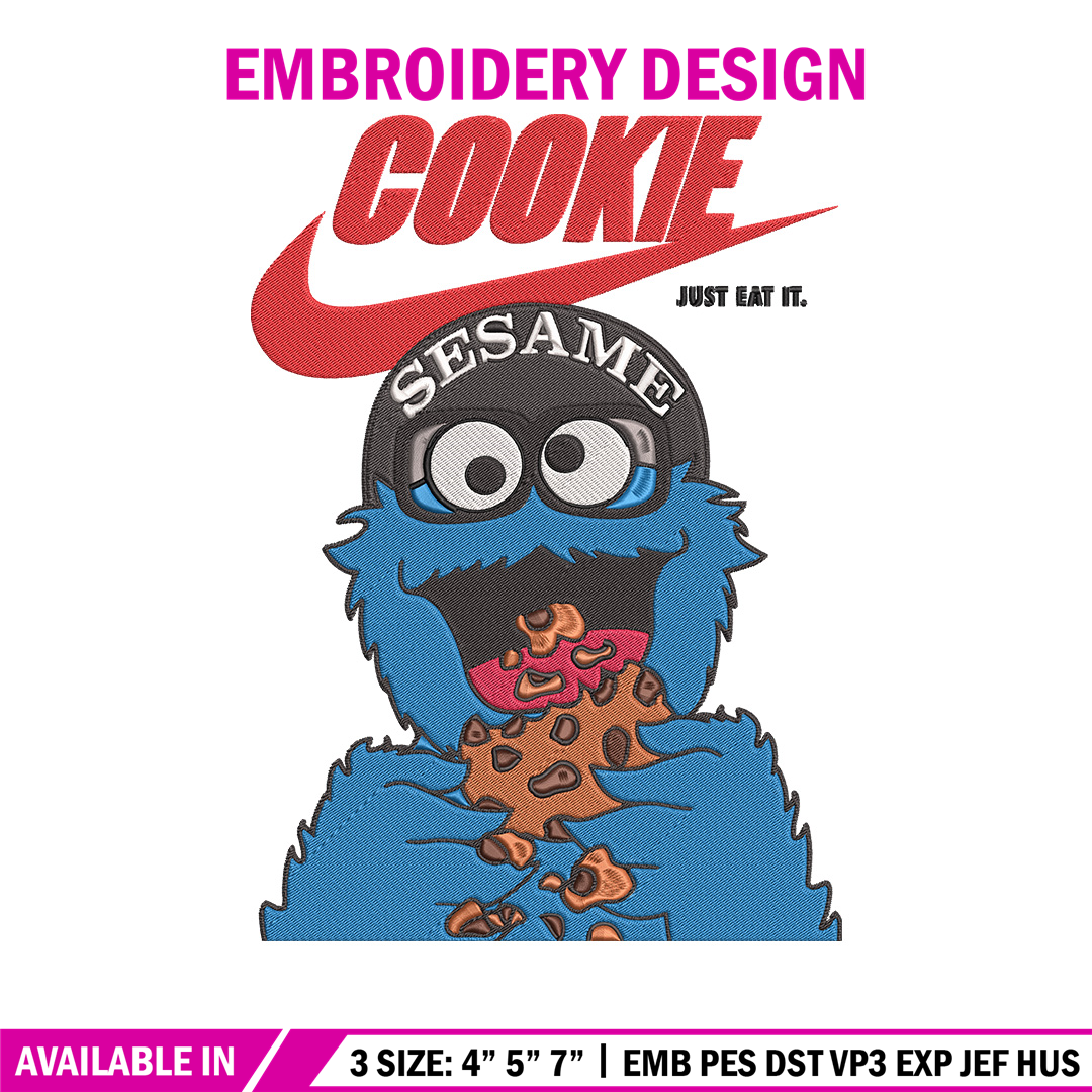Cookie Monster x nike Embroidery Design, Cookie Monster Embr | Inspire ...