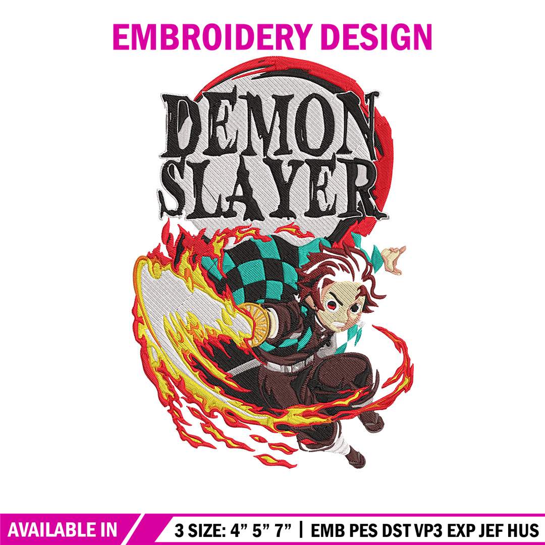 Demon slayer poster Embroidery Design, Demon slayer Embroide - Inspire ...