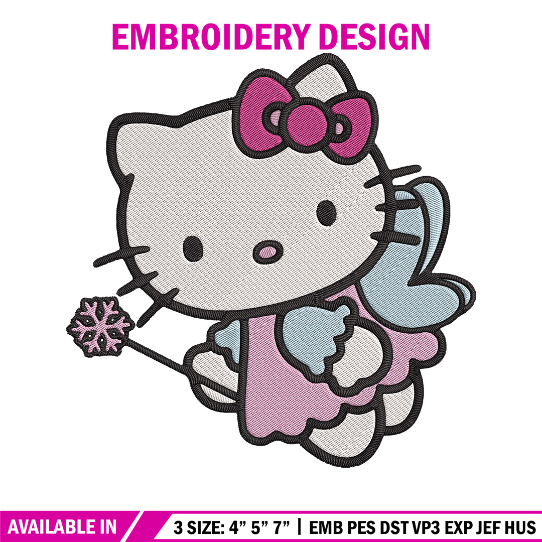 Hello kitty fairy Embroidery Design, Hello kitty Embroidery, | Inspire ...