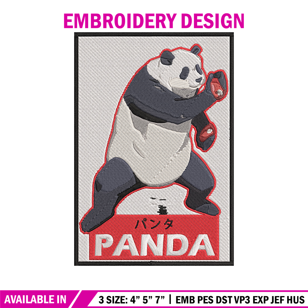 Panda jjk Embroidery Design, Jujutsu Embroidery, Embroidery | Inspire ...