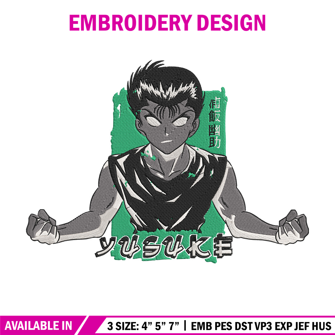 Yusuke box Embroidery Design, Yu Yu Hakusho Embroidery, Embr | Inspire ...