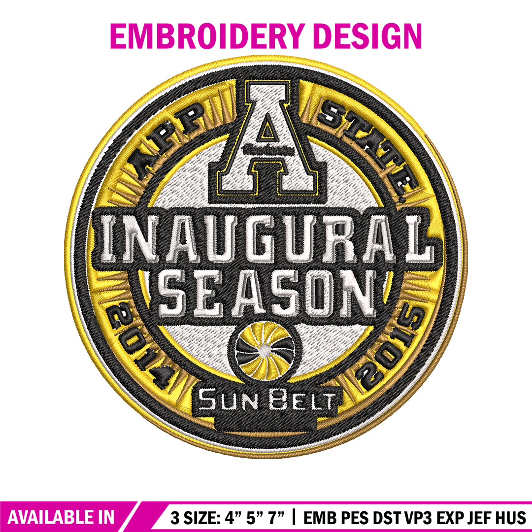Appalachian State logo embroidery design, NCAA embroidery, E | Inspire ...