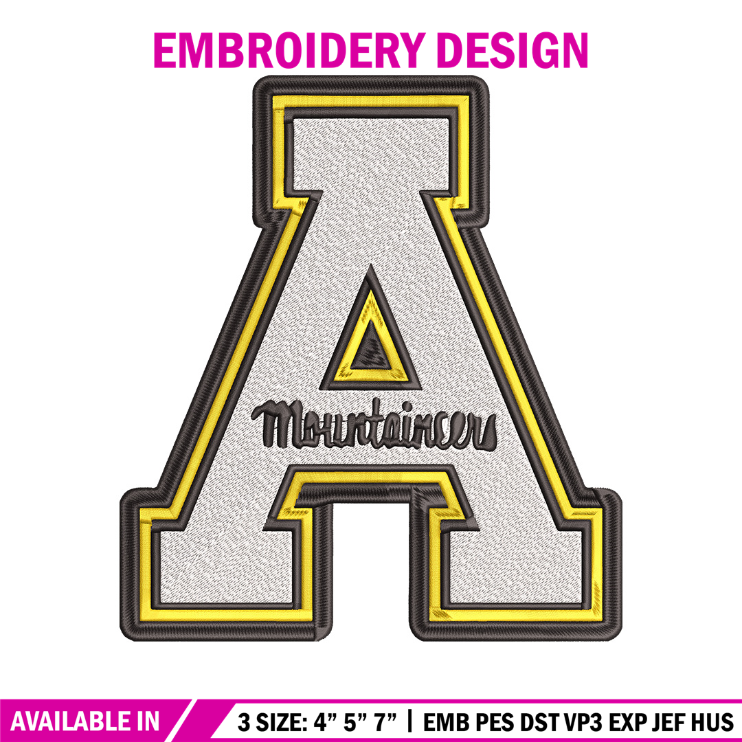 Appalachian State logo embroidery design, NCAA embroidery, S | Inspire ...