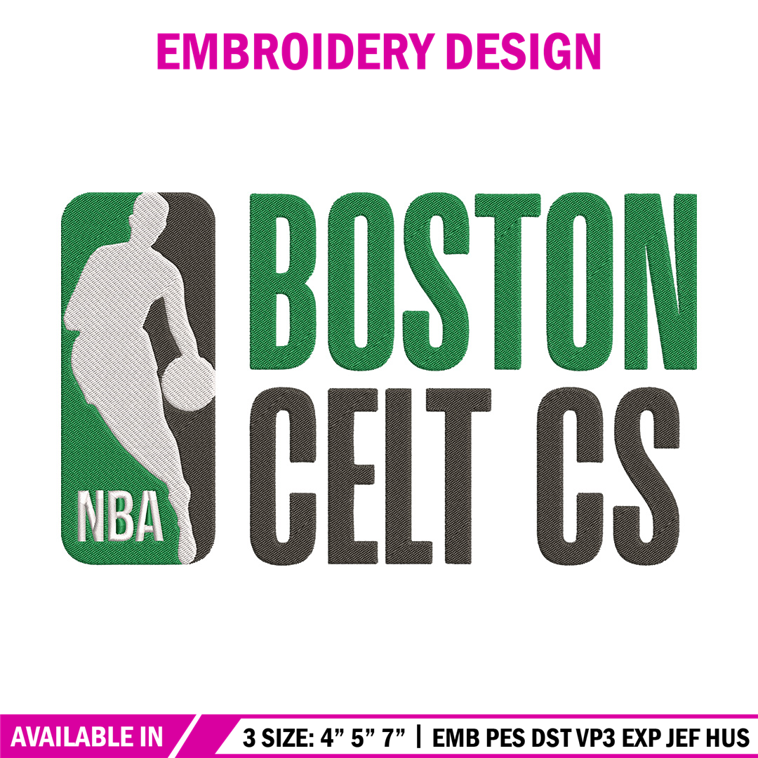 Boston Celtics logo embroidery design, NBA embroidery, Sport | Inspire ...