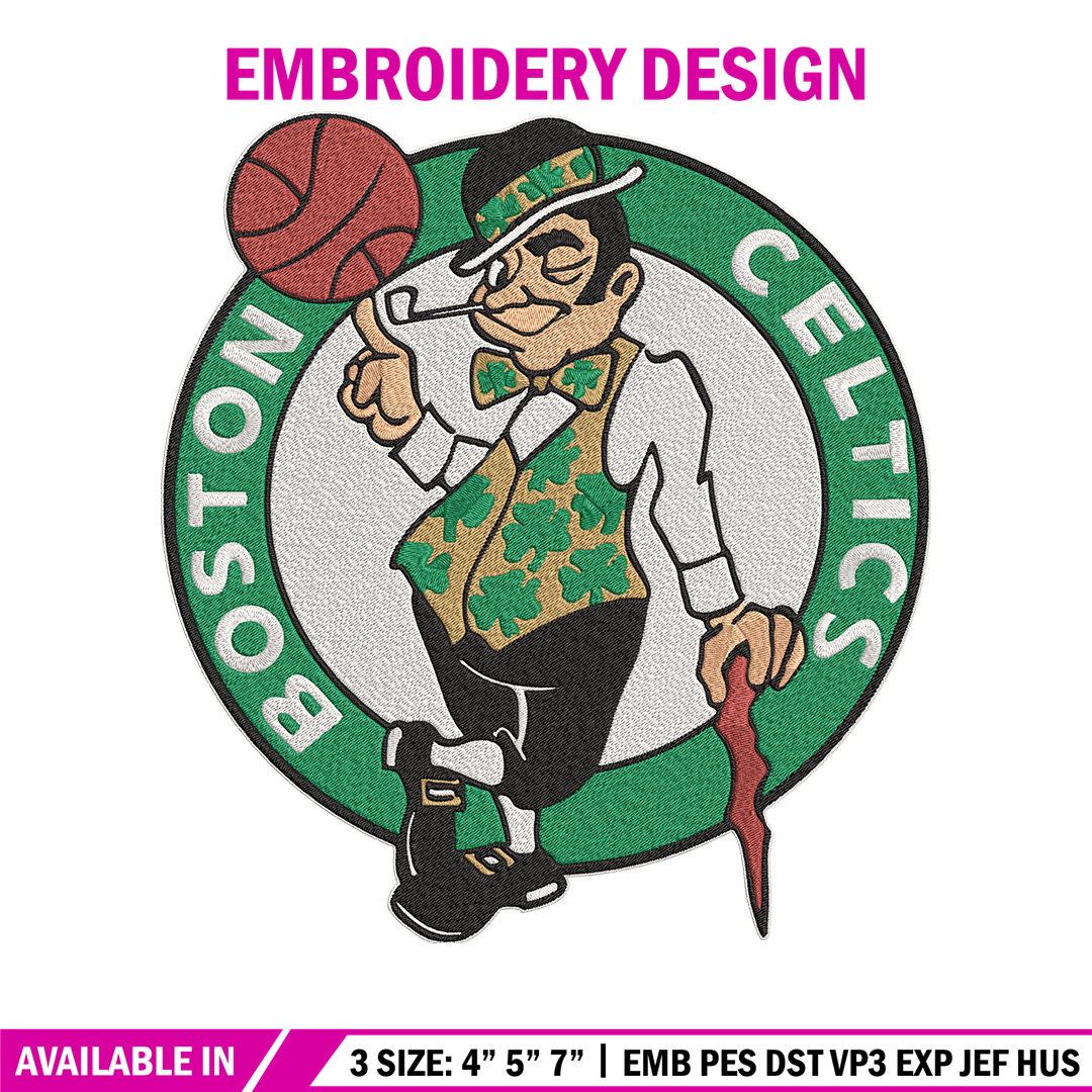Boston Celtics mascot embroidery design, NBA embroidery, Spo | Inspire ...