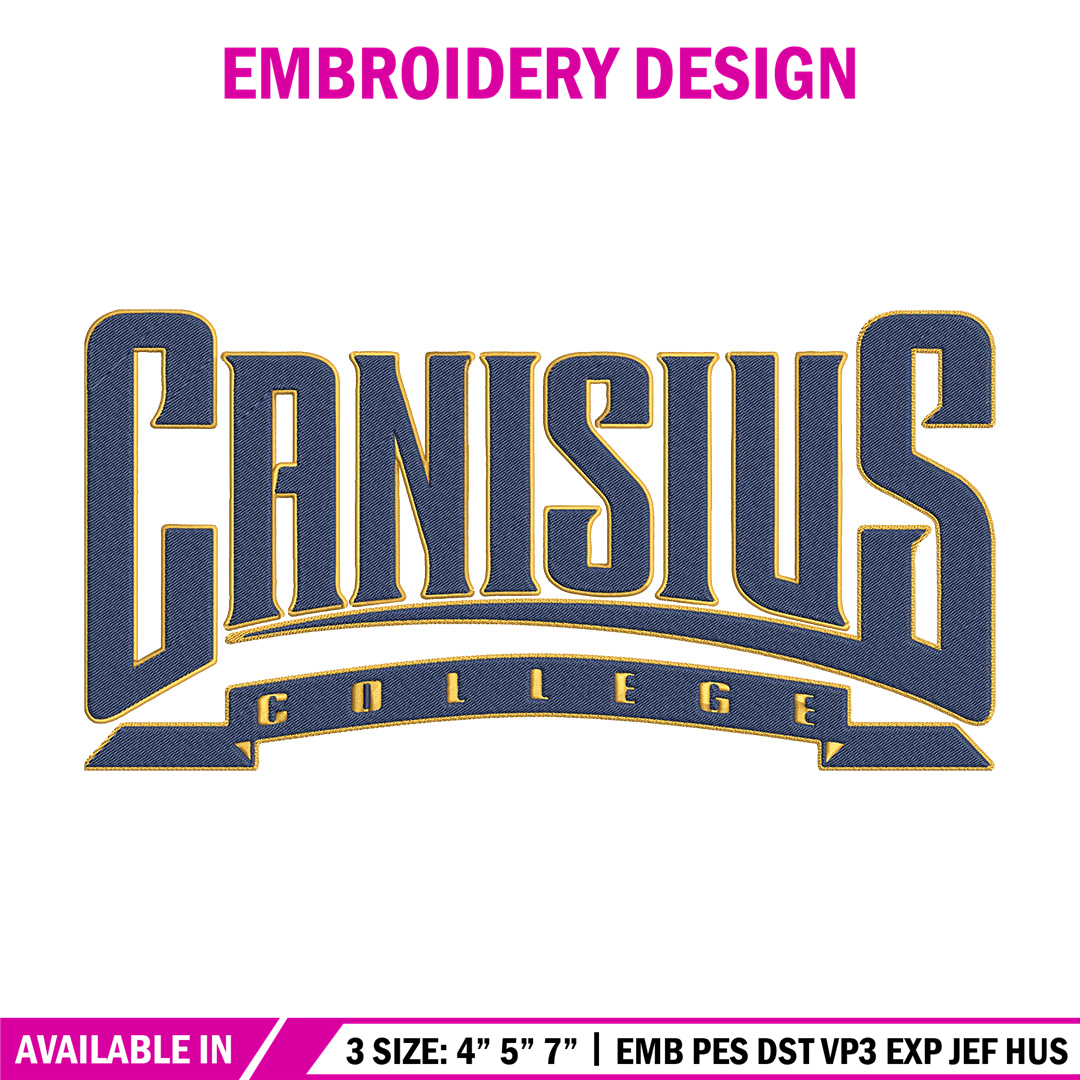 Canisius College logo embroidery design, NCAA embroidery, Em | Inspire ...