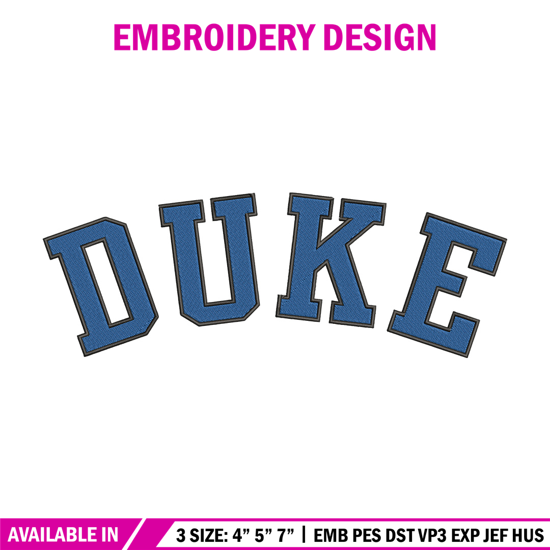 Duke University logo embroidery design, Sport embroidery, lo | Inspire ...