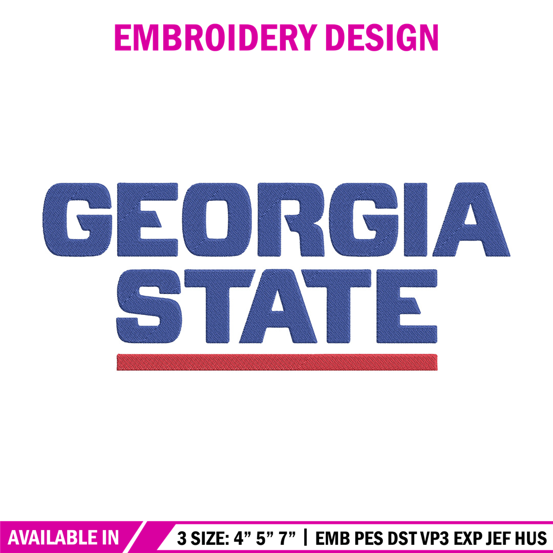 Georgia State logo embroidery design, NCAA embroidery, Sport | Inspire ...