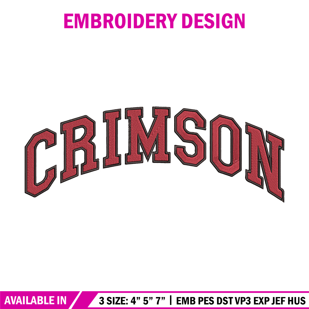 Harvard Crimson logo embroidery design, NCAA embroidery, Spo | Inspire ...