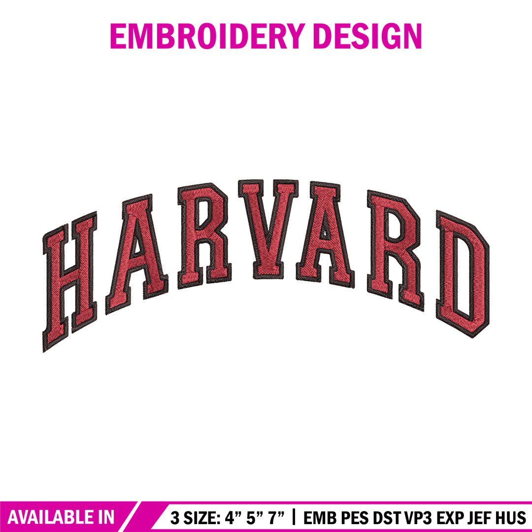 Harvard logo embroidery design, NCAA embroidery, Embroidery | Inspire ...