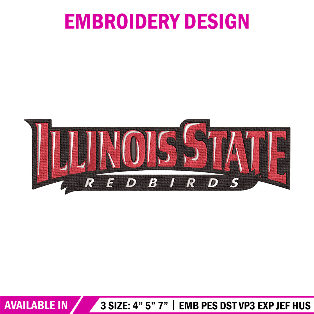 Illinois State logo embroidery design, Sport embroidery, log | Inspire ...