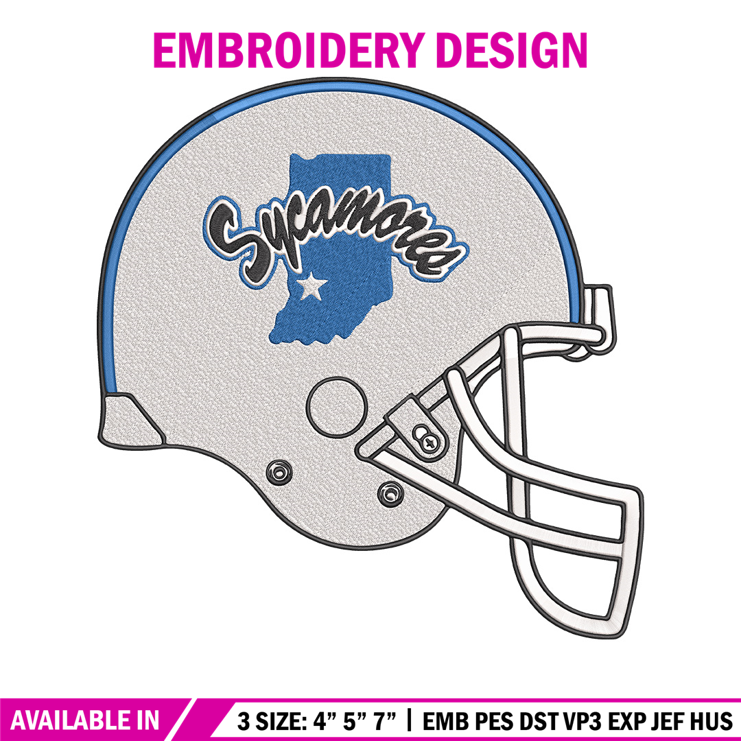 Indiana State helmet embroidery design, Sport embroidery, lo | Inspire ...
