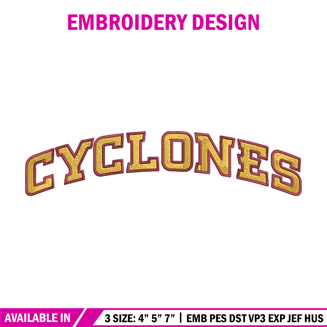 Iowa State Cyclones logo embroidery design, NCAA embroidery, | Inspire ...