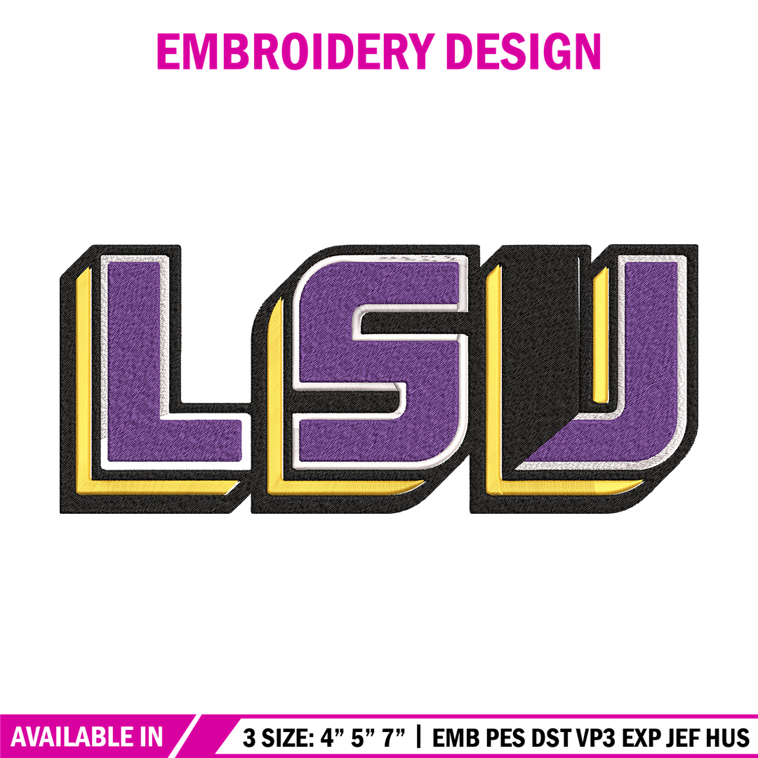 Louisiana State logo embroidery design,NCAA embroidery, Spor | Inspire ...