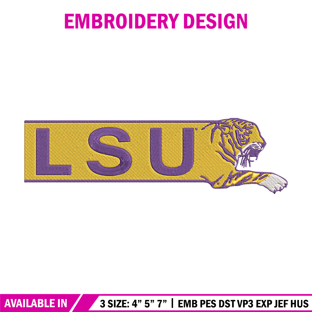 Louisiana State logo embroidery design,NCAA embroidery,Sport | Inspire ...