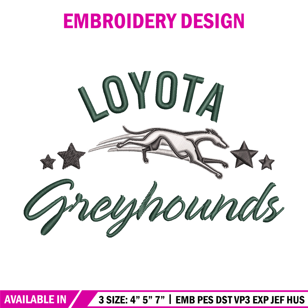 Loyola Greyhounds logo embroidery design, Sport embroidery, | Inspire Uplift