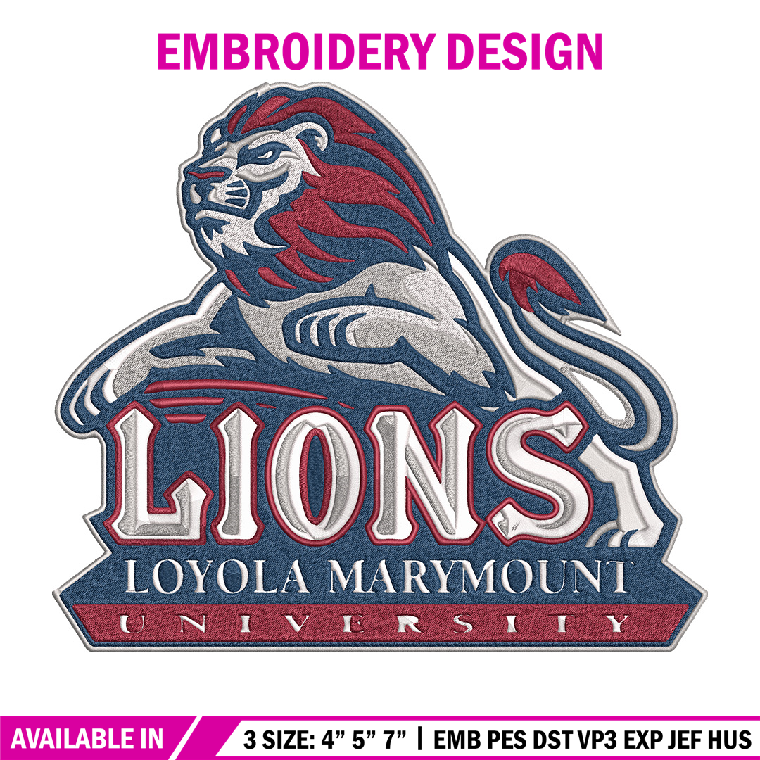 Loyola Marymount logo embroidery design, Sport embroidery, l | Inspire ...