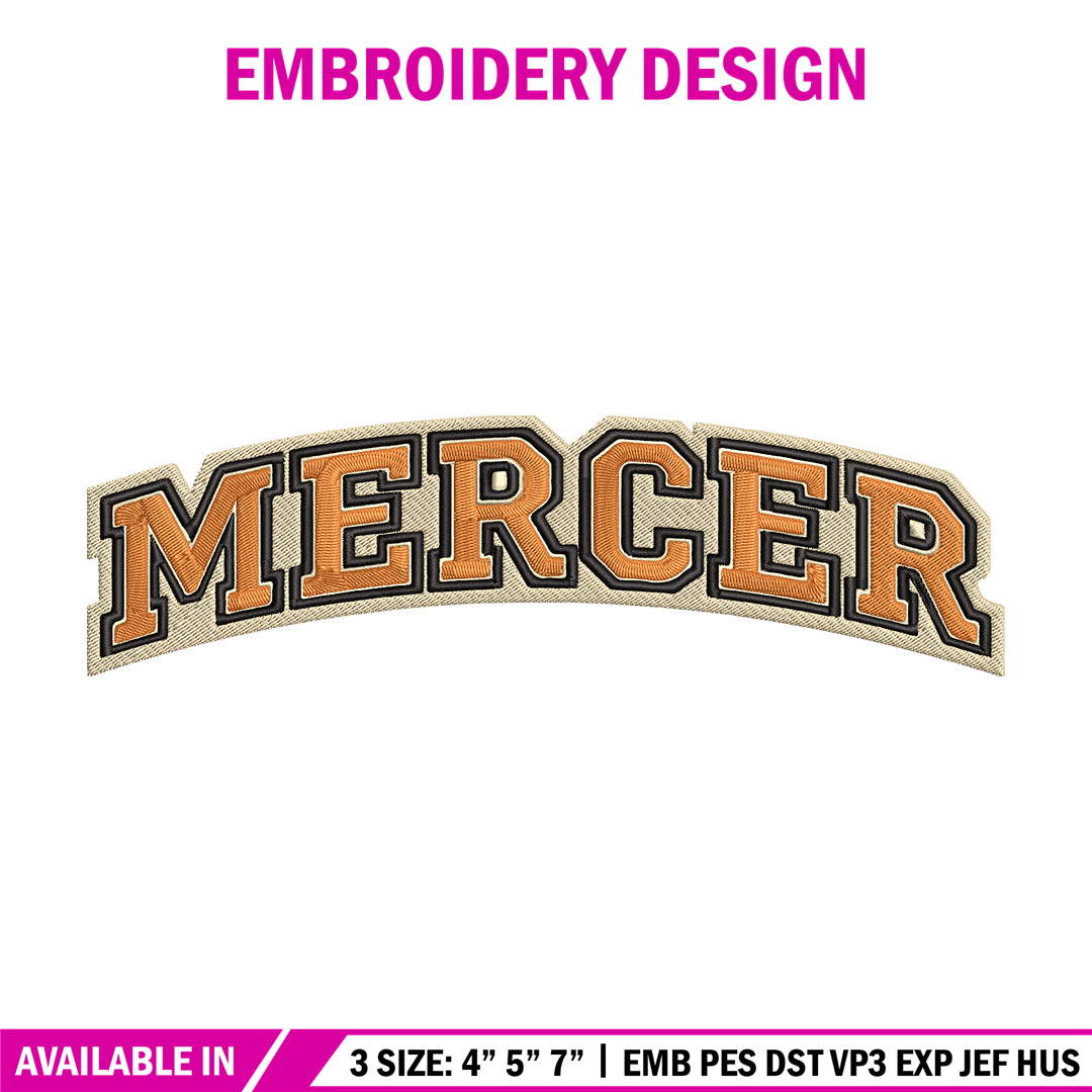 Mercer University logo embroidery design, NCAA embroidery, S - Inspire ...