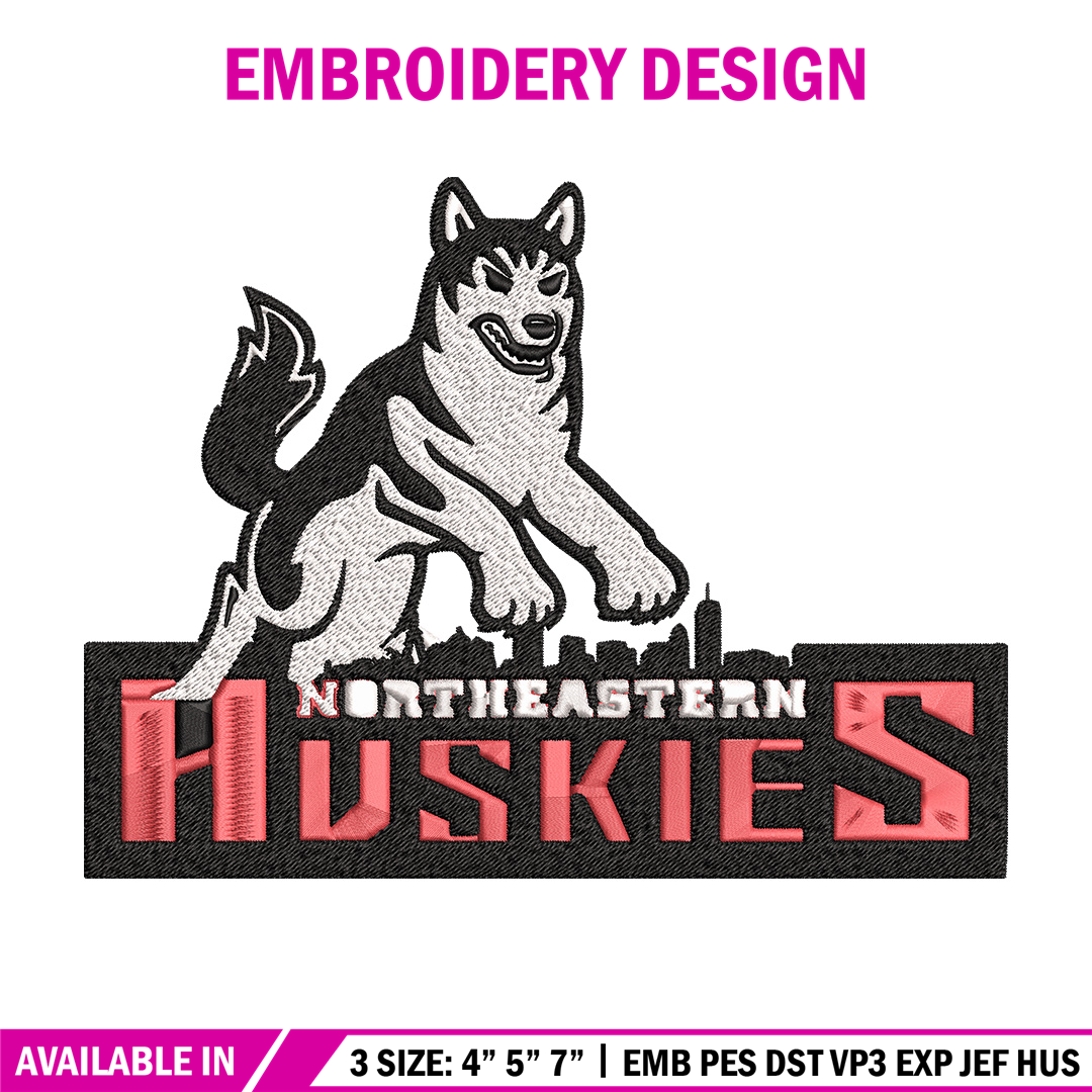 Northeastern Logo embroidery design, Logo embroidery, Sport | Inspire ...