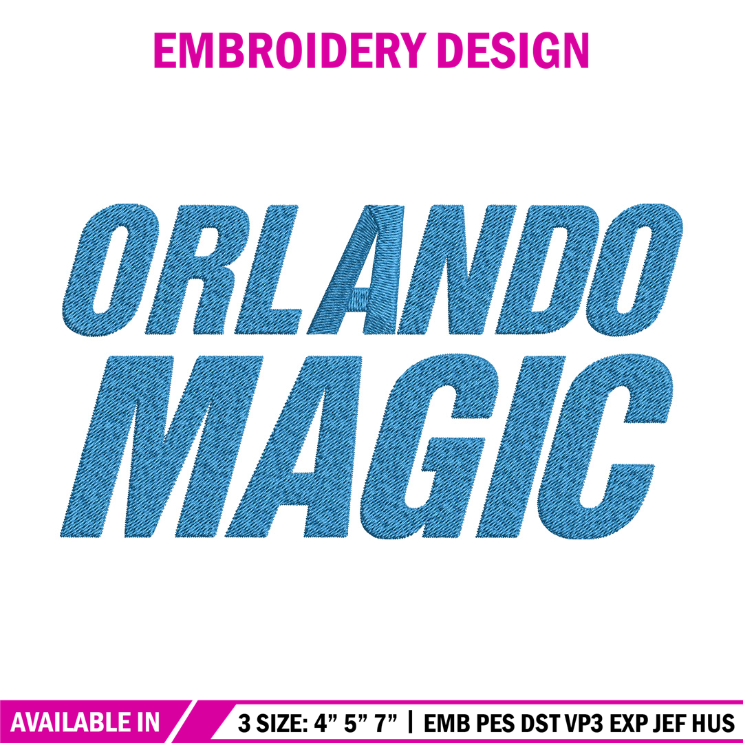 Orlando Magic logo embroidery design, NBA embroidery, Sport | Inspire ...