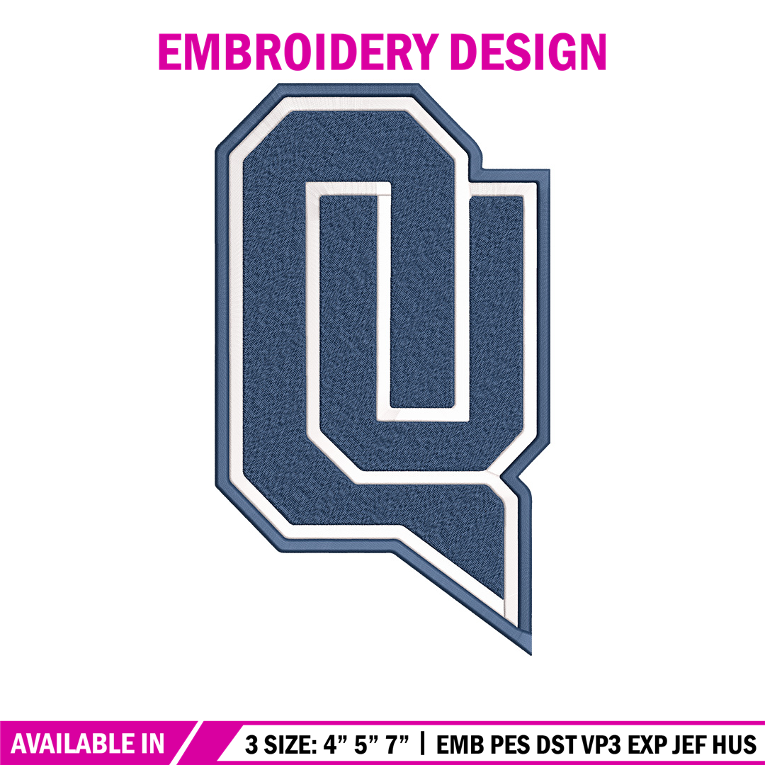 Queens University logo embroidery design, NCAA embroidery, E - Inspire ...