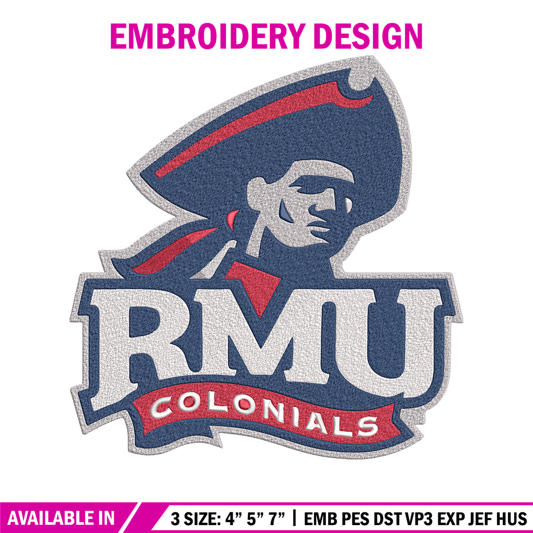 Robert Morris University logo embroidery design,NCAA embroid - Inspire ...