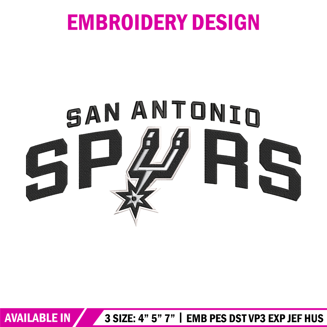 San Antonio Spurs Logo embroidery design, NBA embroidery, Sp | Inspire ...