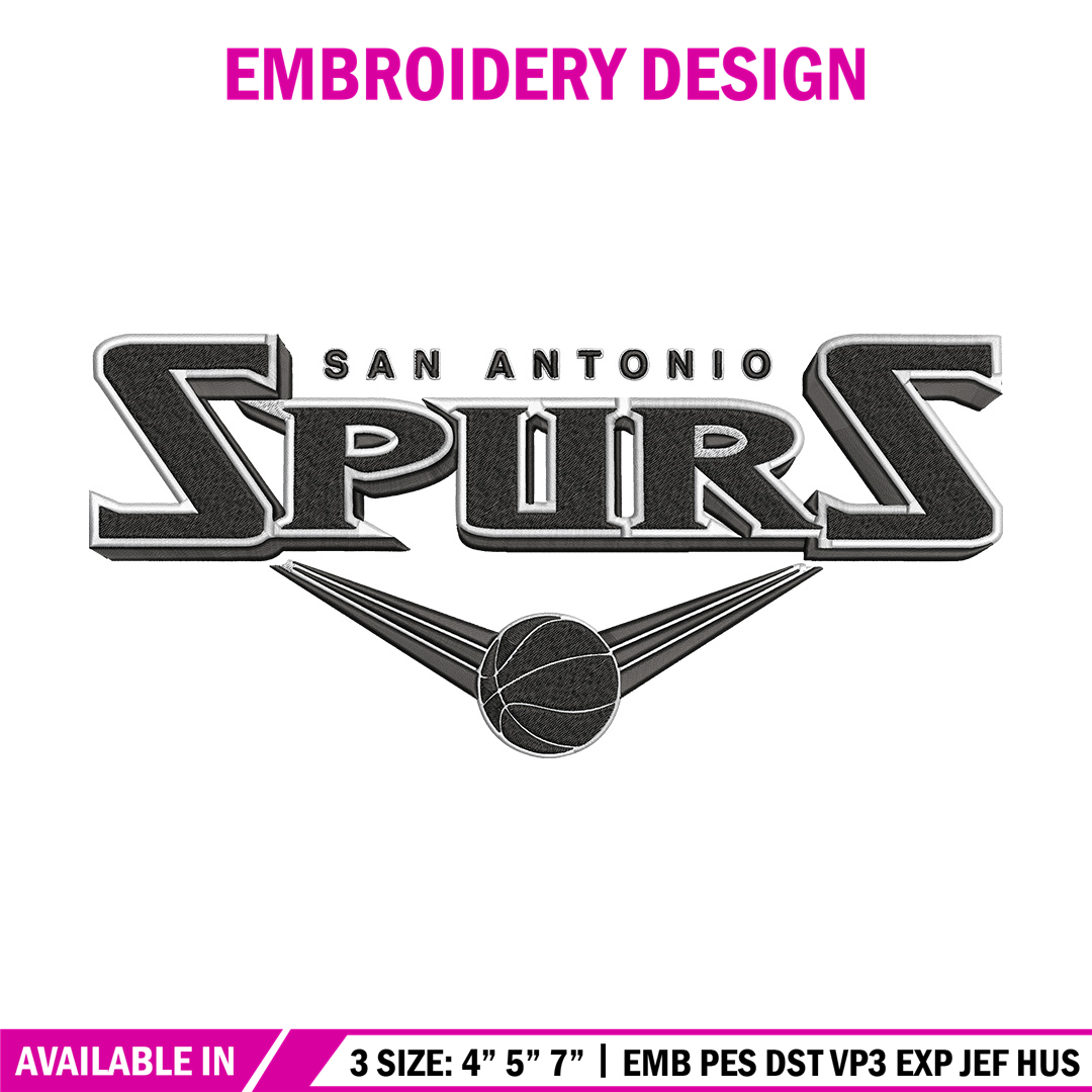 San Antonio Spurs logo embroidery design, NBA embroidery,Emb | Inspire ...