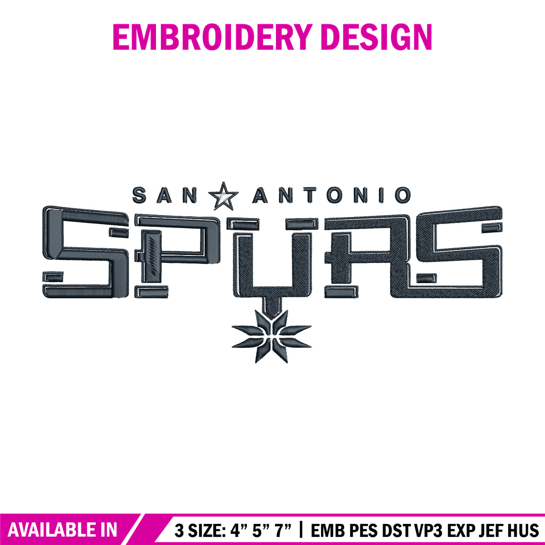 San Antonio Spurs logo embroidery design,NBA embroidery, Emb - Inspire ...