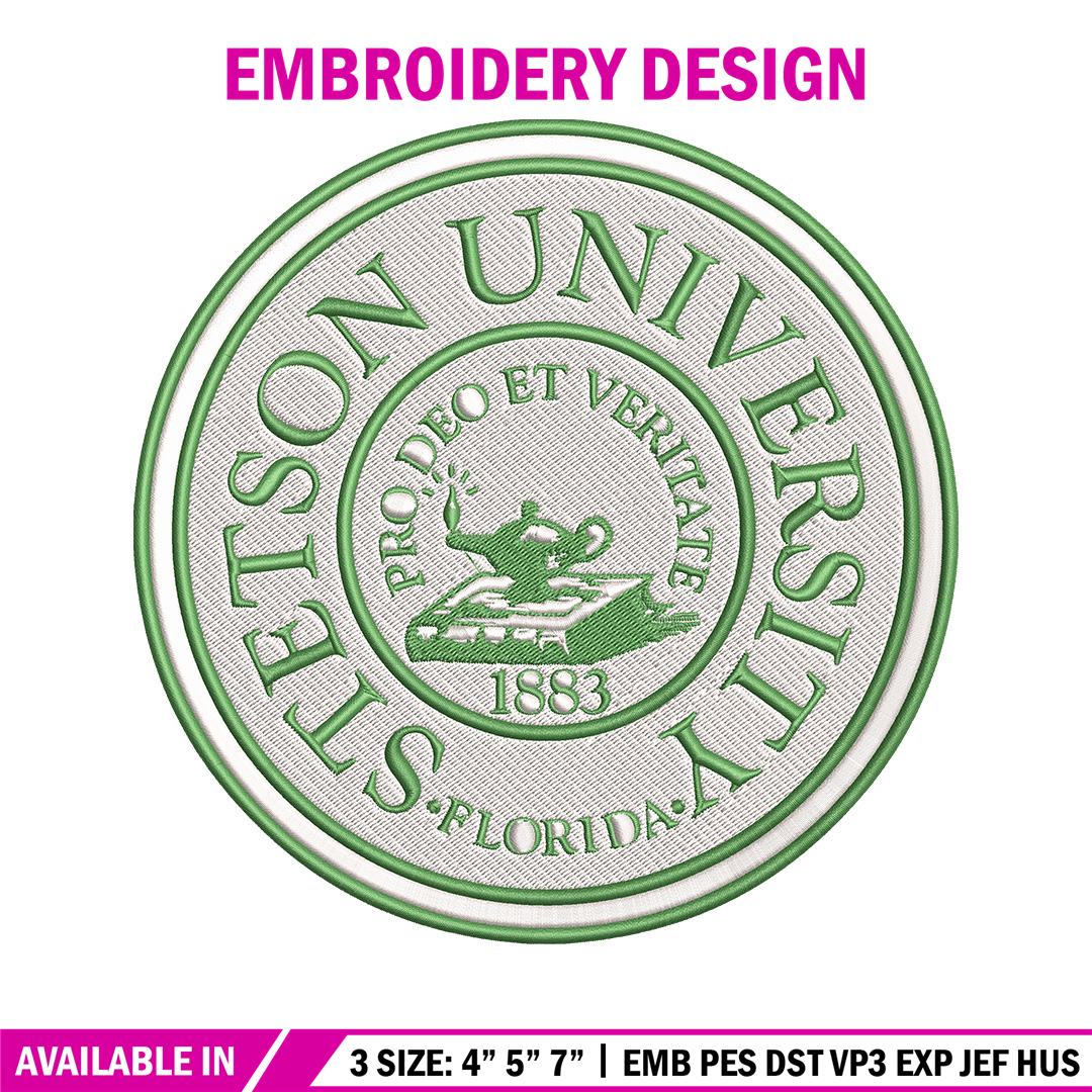 Stetson University logo embroidery design, NCAA embroidery, | Inspire ...