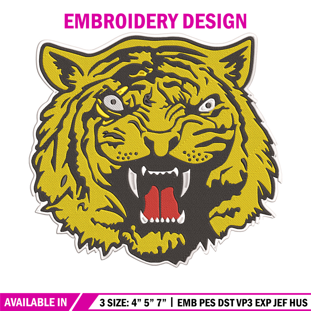 Tigers Memphis mascot embroidery design, NCAA embroidery, Sp | Inspire ...