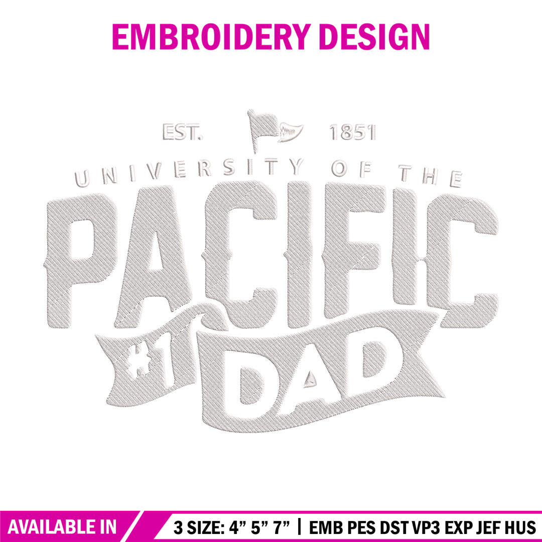 University of Pacific logo embroidery design, Sport embroide | Inspire ...