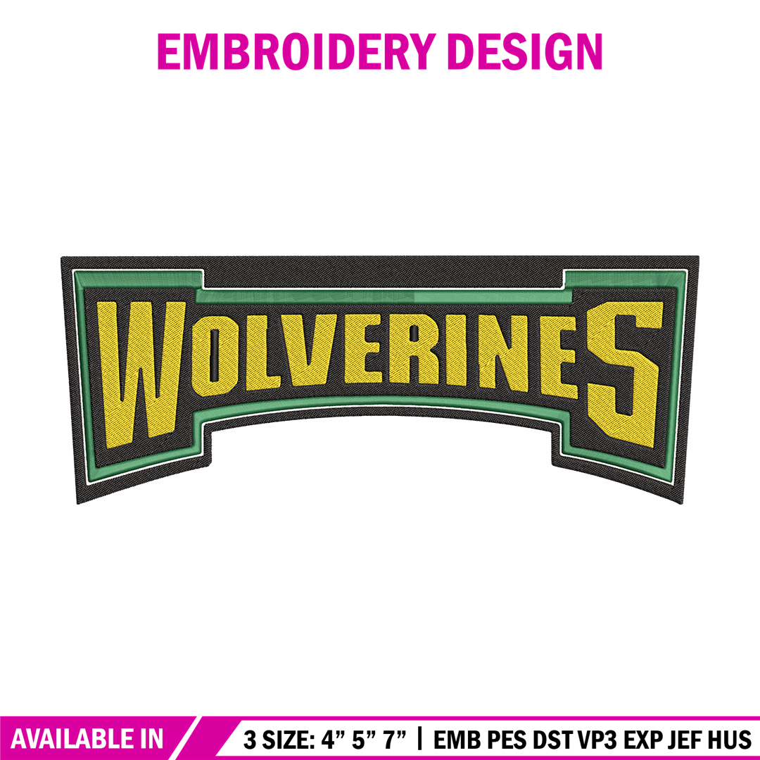Utah Valley Wolverines logo embroidery design, NCAA embroide | Inspire ...