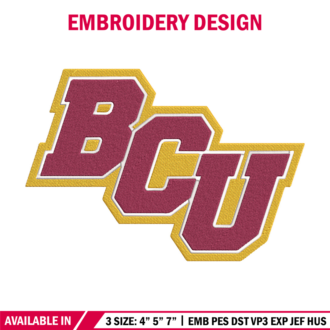 Bethune Cookman logo embroidery design, NCAA embroidery, Emb | Inspire ...