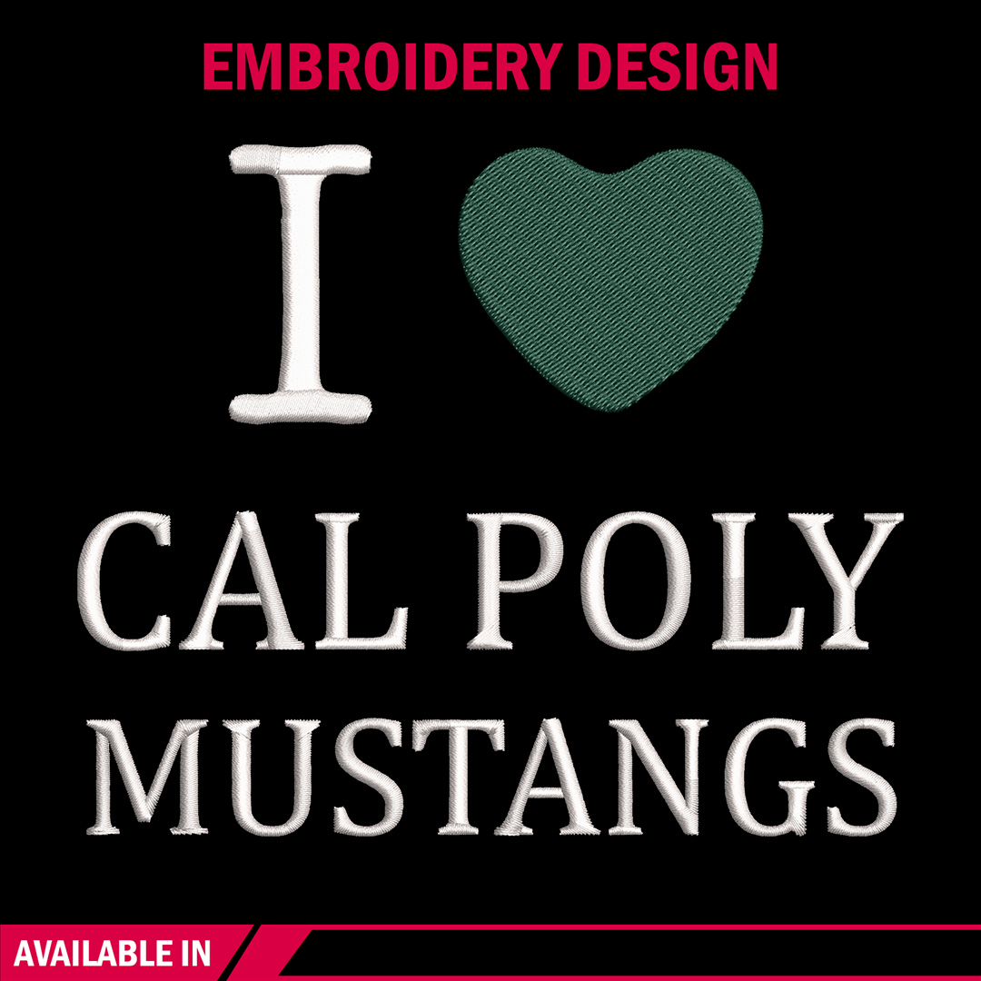 Cal Poly Mustangs Logo embroidery design, NCAA embroidery, S | Inspire ...