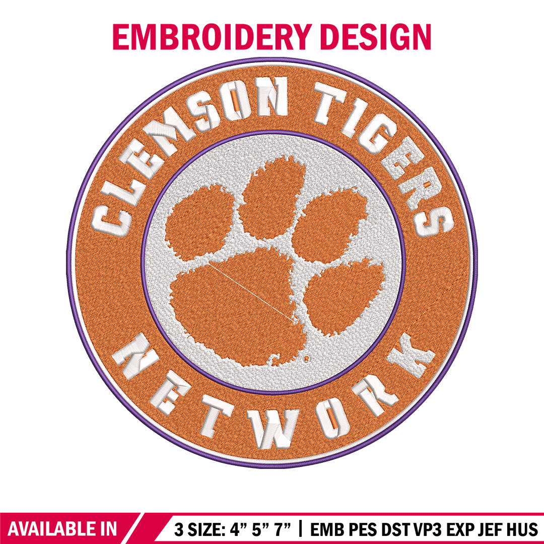 Clemson Tigers logo embroidery design, Sport embroidery, log | Inspire ...