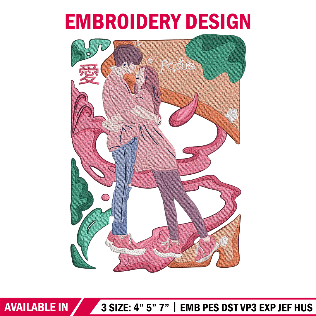 Couple poster Embroidery Design, Couple Embroidery, Embroide | Inspire ...