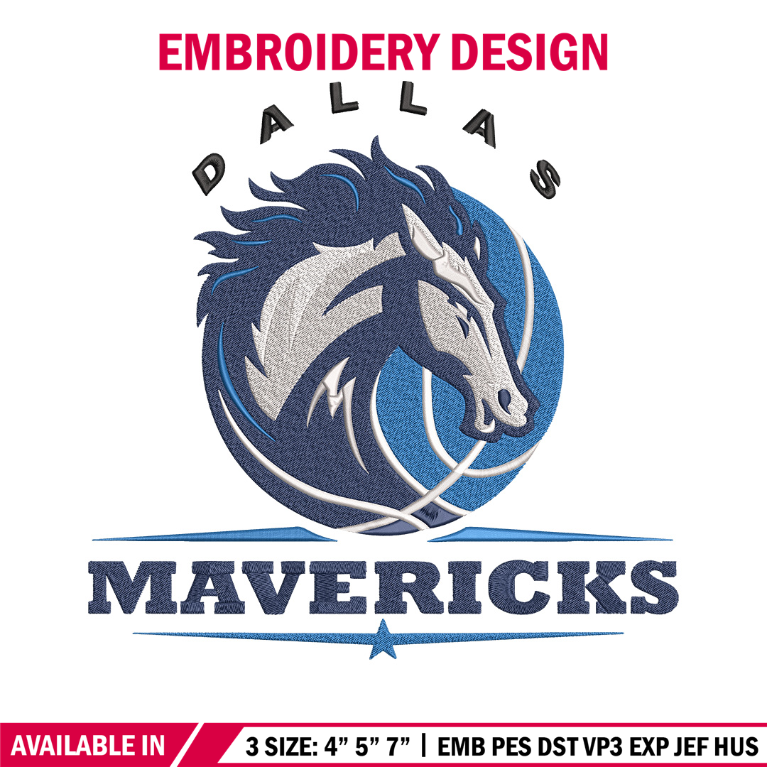 Dallas Mavericks logo embroidery design, NBA embroidery,Spor | Inspire ...