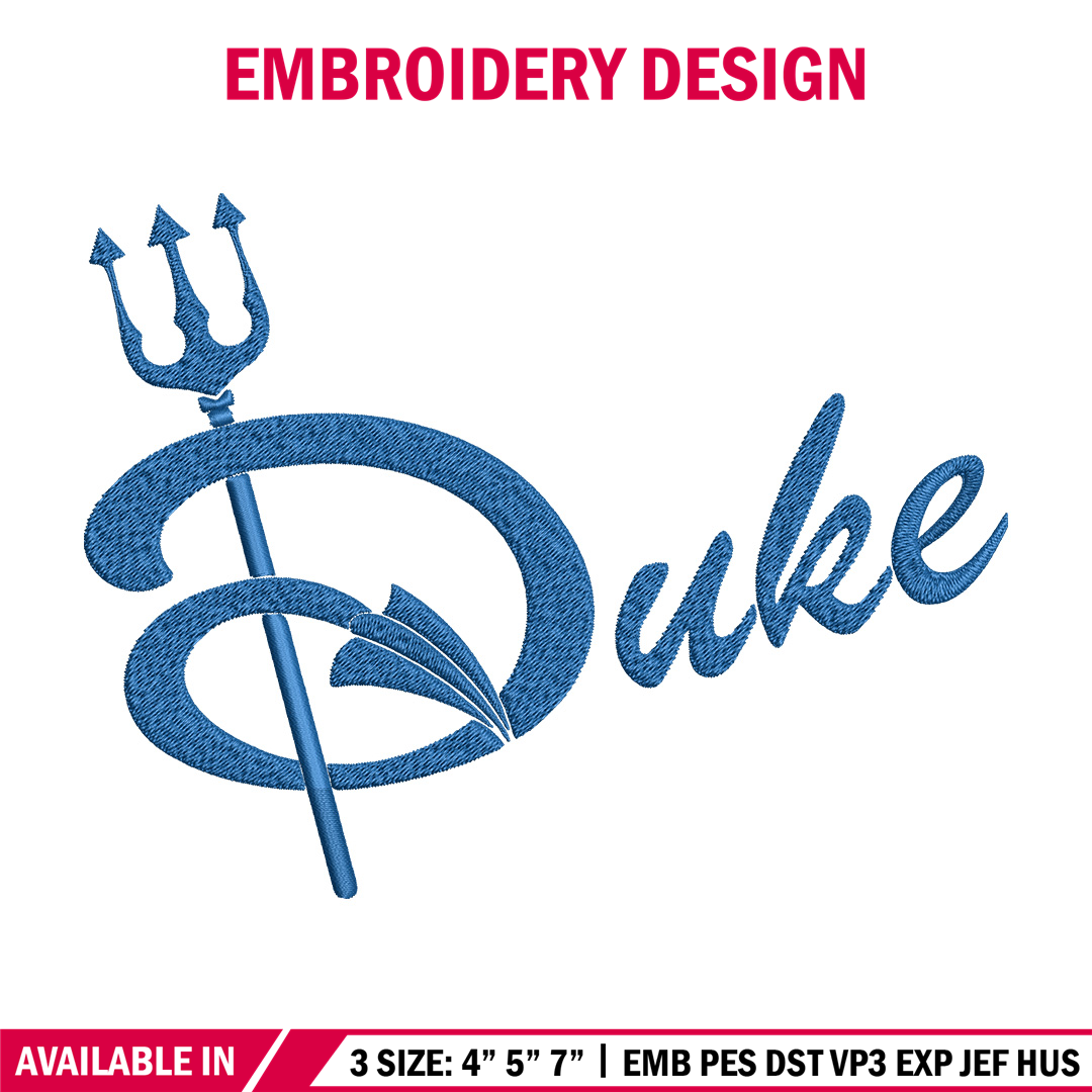 Duke Blue Devils logo embroidery design, NCAA embroidery, Sp | Inspire ...