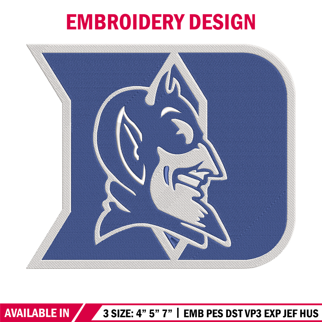 Duke University logo embroidery design, NCAA embroidery,Spor | Inspire ...