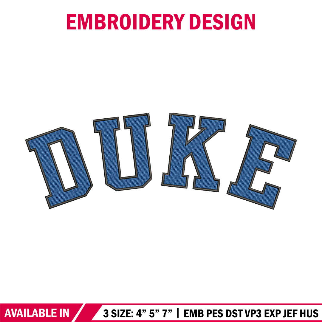 Duke University logo embroidery design, Sport embroidery, lo | Inspire ...