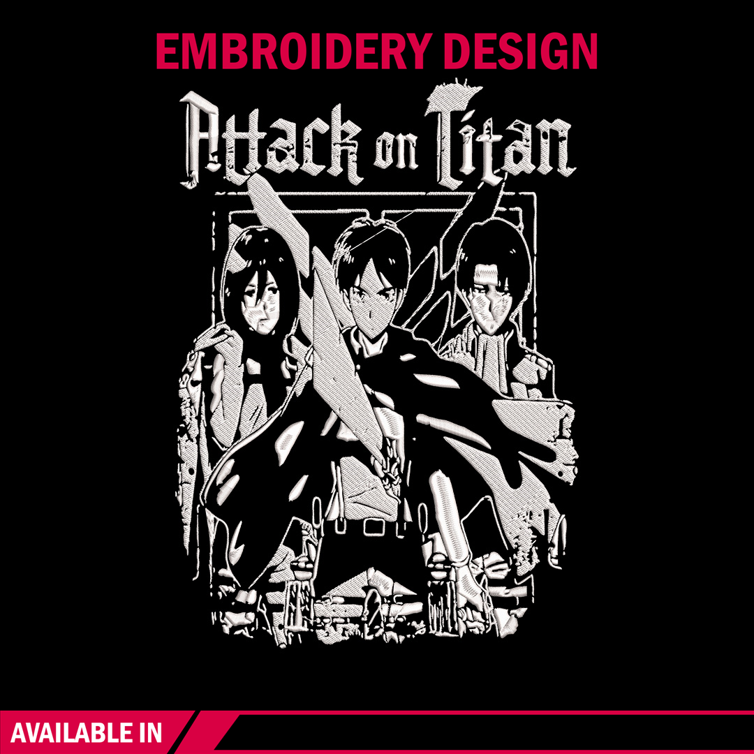 Eren friends Embroidery Design, Aot Embroidery, Embroidery F - Inspire ...