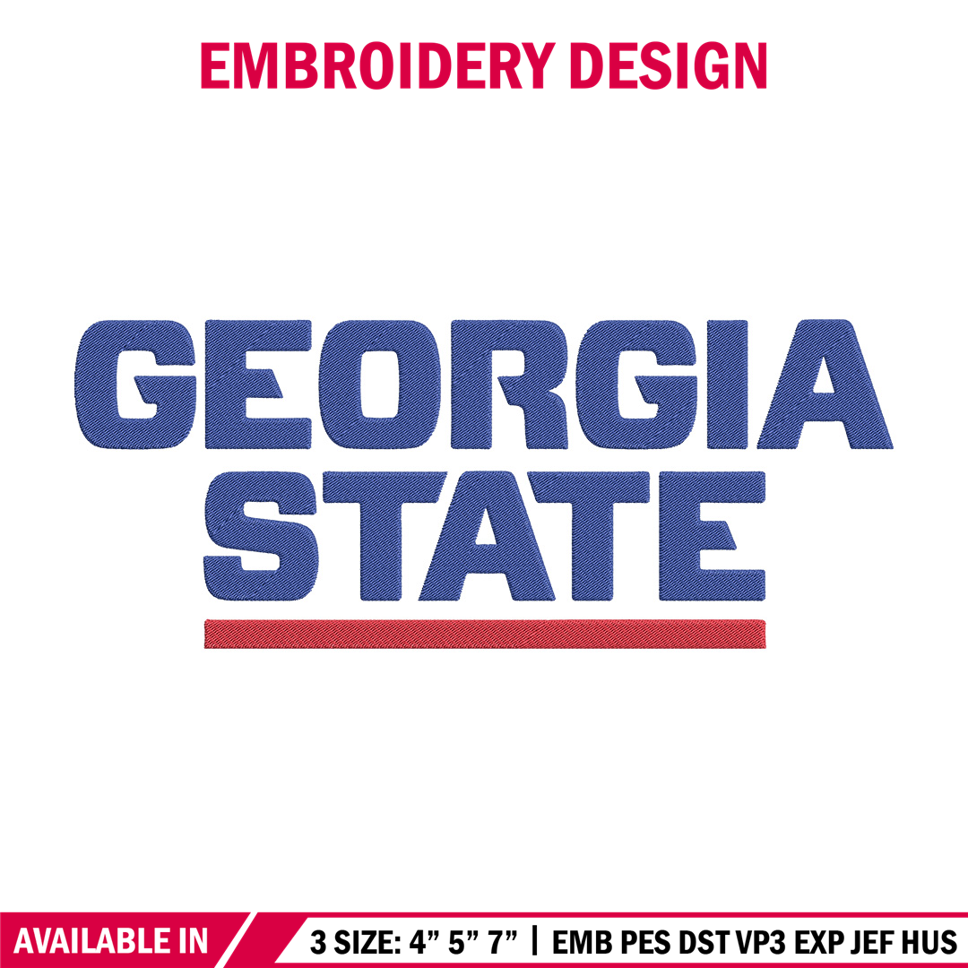 Georgia State logo embroidery design, NCAA embroidery, Sport | Inspire ...