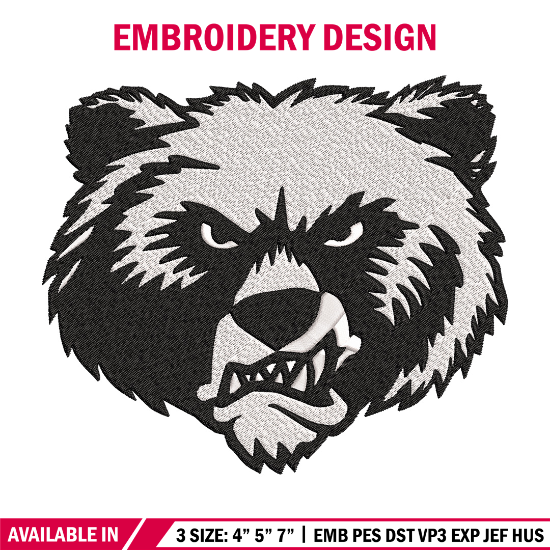 Grizzly Drawing logo embroidery design,NCAA embroidery, Spor | Inspire ...
