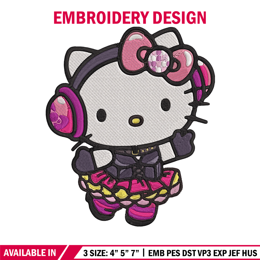 Hello Kitty idol Embroidery Design, Hello kitty Embroidery, | Inspire ...